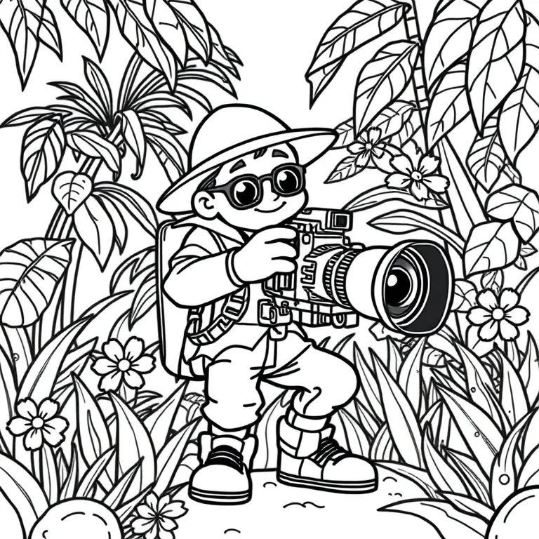 Cameraman Coloring Pages For Kids - Printable & Free!