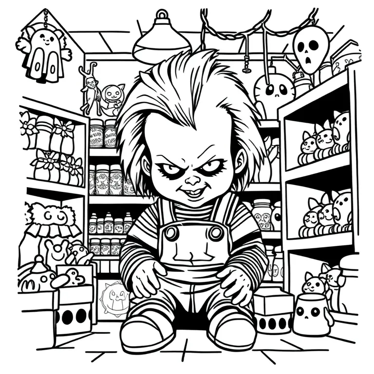 Chucky Coloring Pages For Kids - Printable & Free!