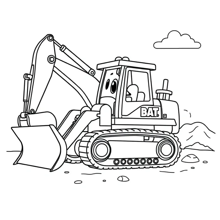 Digger Coloring Pages For Kids - Printable & Free!