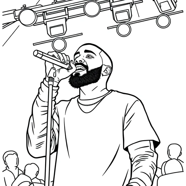Drake Coloring Pages For Kids - Printable & Free!