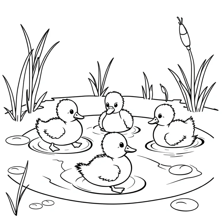 Duckies Coloring Pages For Kids - Printable & Free!