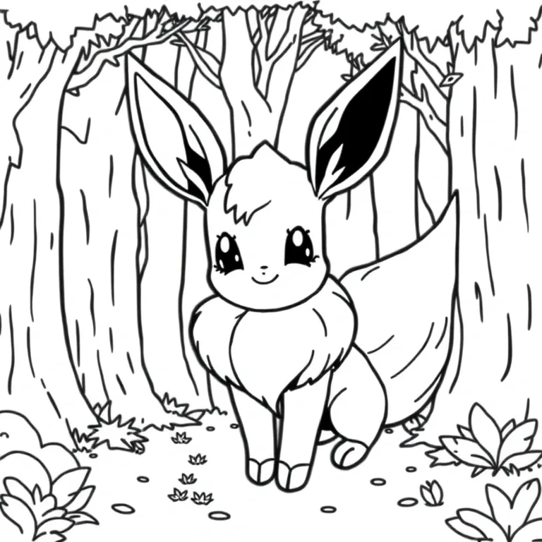 Evee Coloring Pages For Kids - Printable & Free!