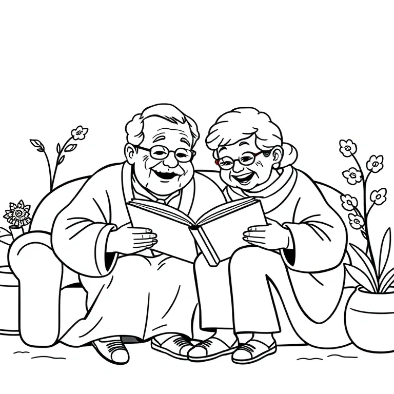Grandparent Coloring Pages For Kids - Printable & Free!