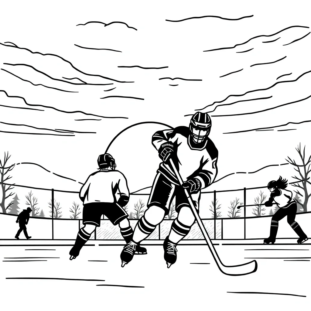 Hockey Coloring Pages For Kids - Printable & Free!