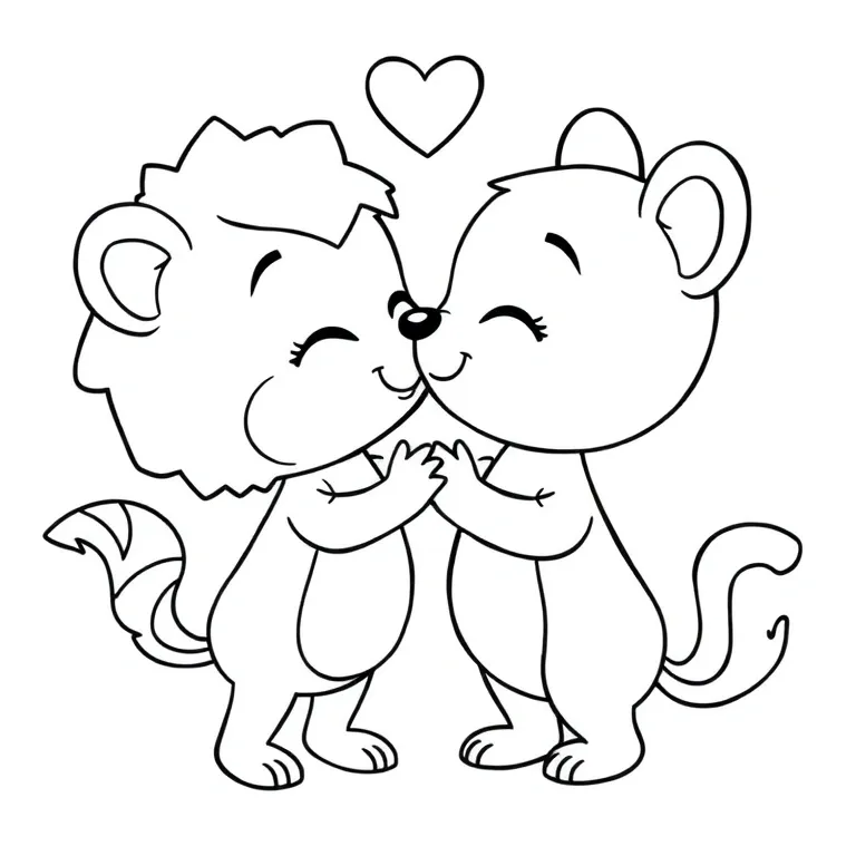 Kisses Coloring Pages For Kids - Printable & Free!