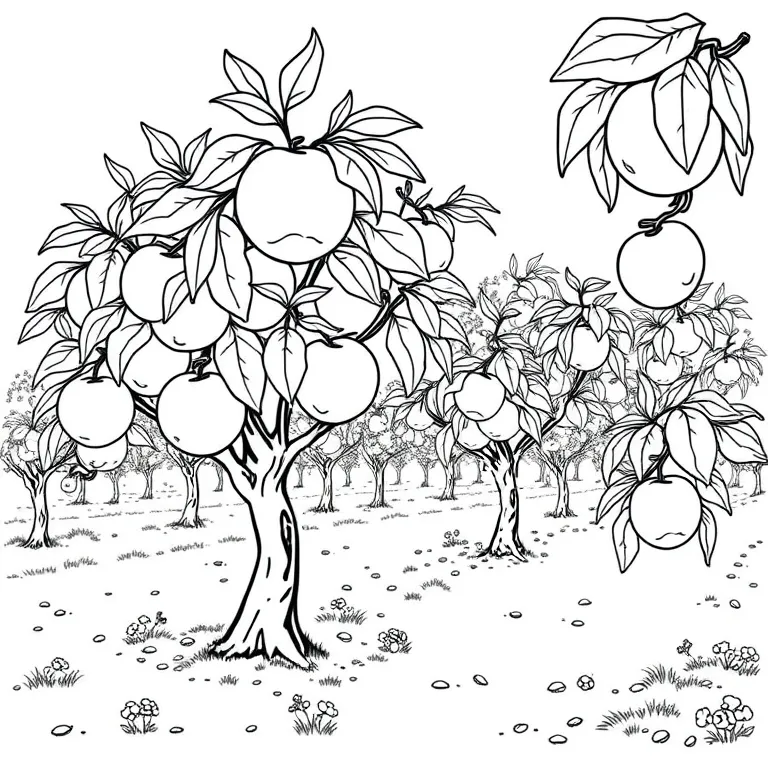 Peaches Coloring Pages For Kids - Printable & Free!
