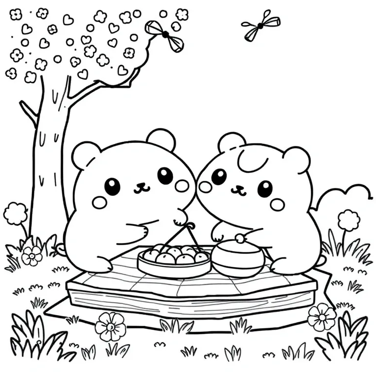 Pompompurin Coloring Pages For Kids - Printable & Free!
