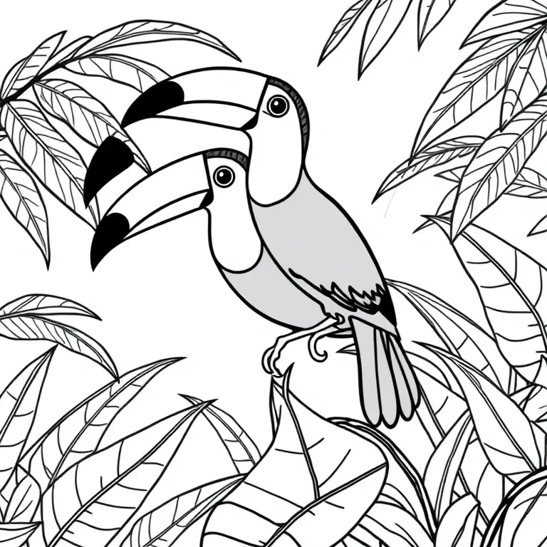Toucans Coloring Pages For Kids - Printable & Free!