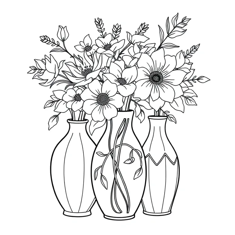 Vases Coloring Pages For Kids - Printable & Free!